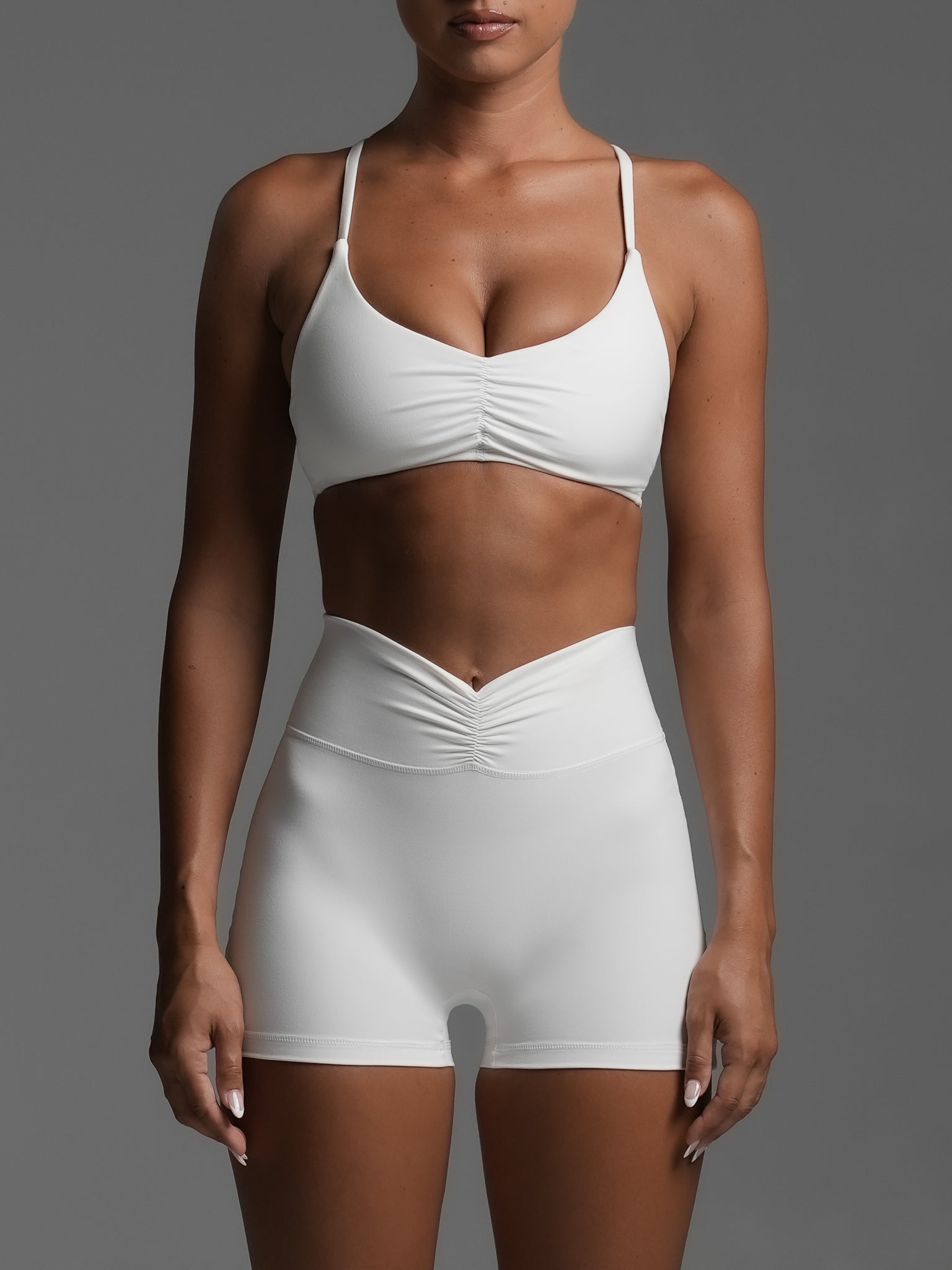 White Base Ruche Bra | SWT Active