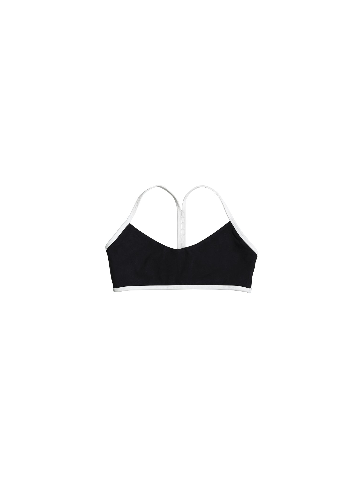 Black/White FLX Open Back Racer Bra | SWT Active